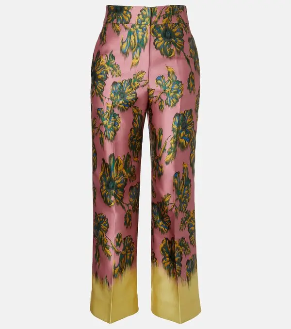 ALEMAIS Faye Floral Cropped Pants - Pink