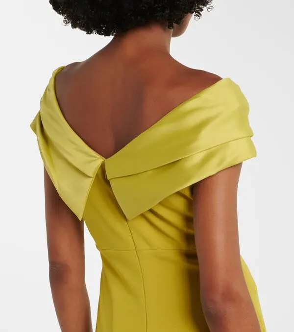Solace London Adele Gown In Chartreuse