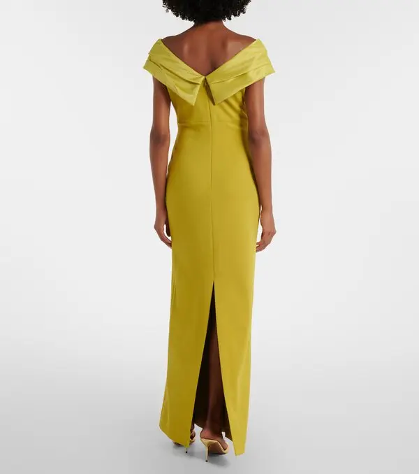 Solace London Adele Gown In Chartreuse