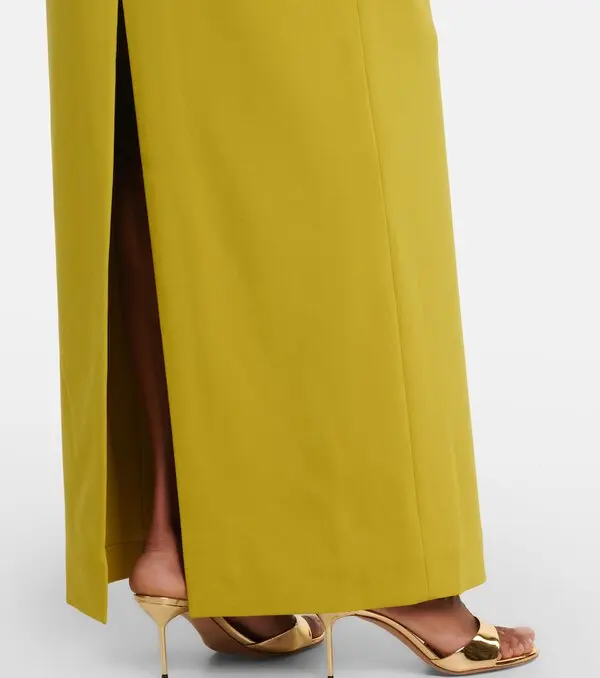 Solace London Adele Gown In Chartreuse