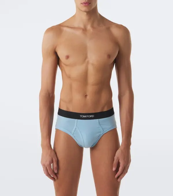 TOM FORD Logo Cotton-blend Briefs