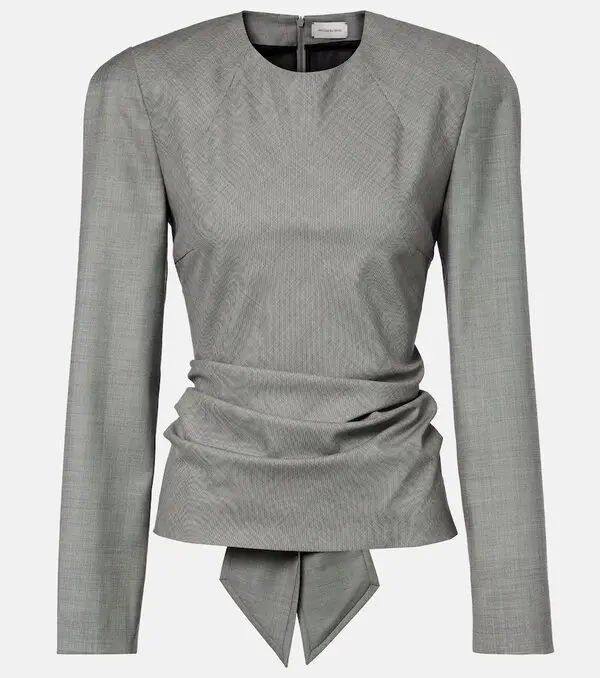 Magda Butrym Draped Wool Blouse