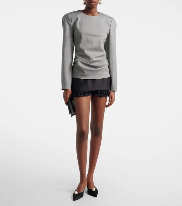 Magda Butrym Draped Wool Blouse