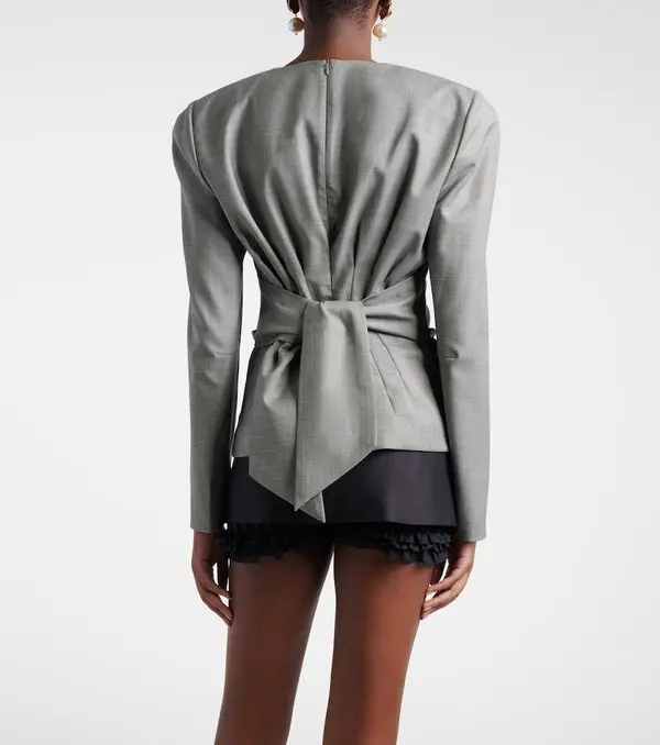 Magda Butrym Draped Wool Blouse