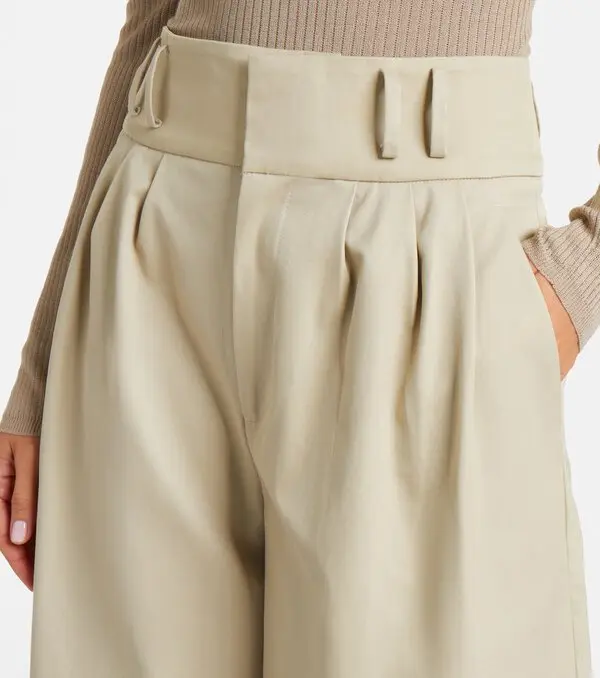 Altuzarra Wilson Cotton Wide-leg Trousers - Beige