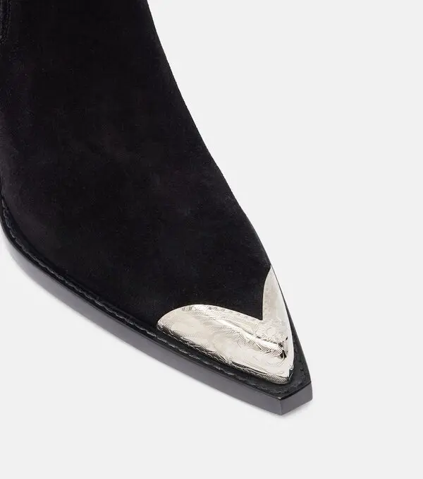 Paris Texas Dallas Embellished Suede Ankle Boots