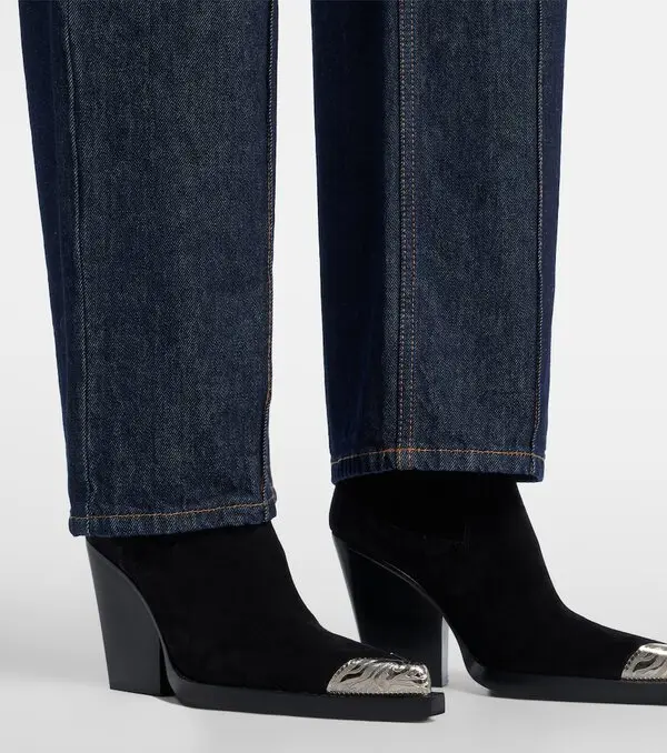 Paris Texas Dallas Embellished Suede Ankle Boots