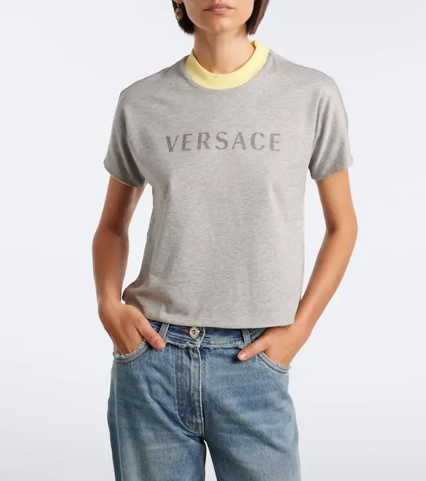Versace Reversible Cotton Jersey T-shirt