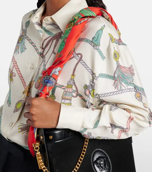 Versace Printed Silk Twill Shirt