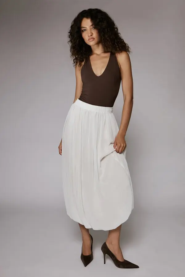 Bardot Corina Chiffon Maxi Skirt - Ivory