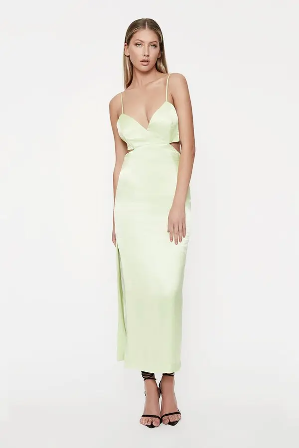 Bardot Janella Cut Out Midi - Lime