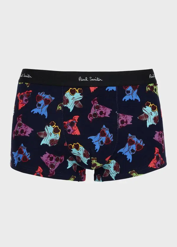 Paul Smith Organic Cotton 'dog' Boxers - Blue