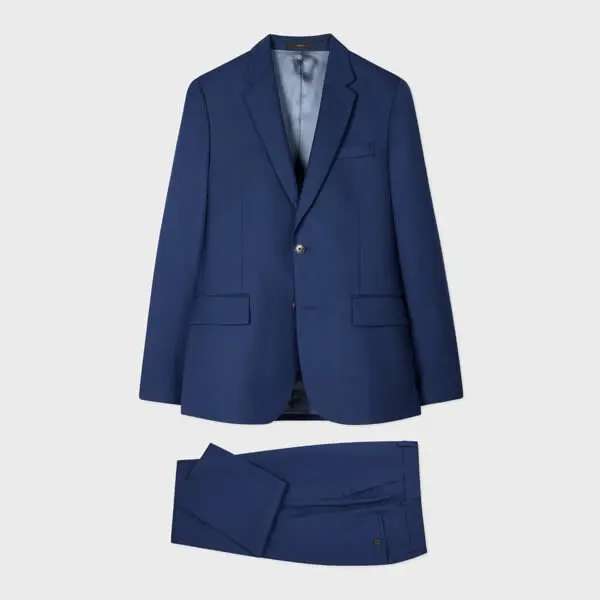 Paul Smith The Soho Tailored-fit Mid Wool 'a Suit To Travel - Blue