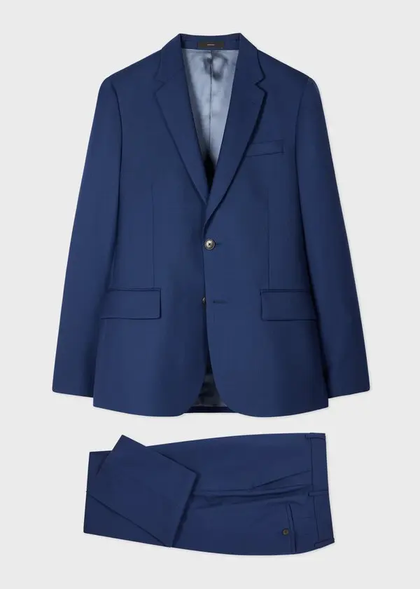 Paul Smith The Soho Tailored-fit Mid Wool 'a Suit To Travel - Blue