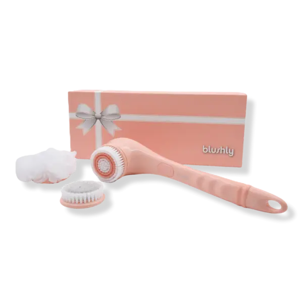 BLUSHLY Cleansing & Exfoliating Body Brush With Heads-solid Edition - Peach