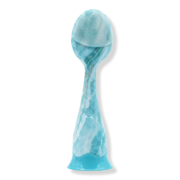 BLUSHLY Silicone Facial Cleansing Brush With Heat - Teal Marble