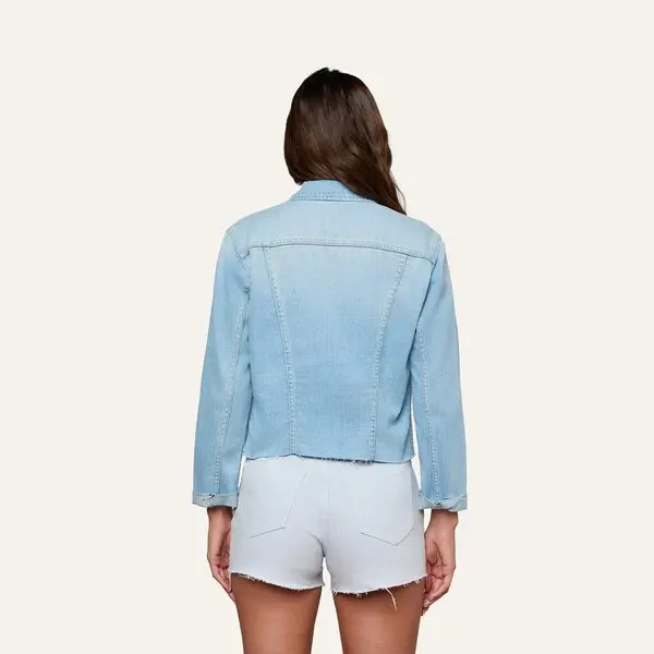 L'Agence Janelle Jean Jacket In Light Vintage Wash - Bayridge