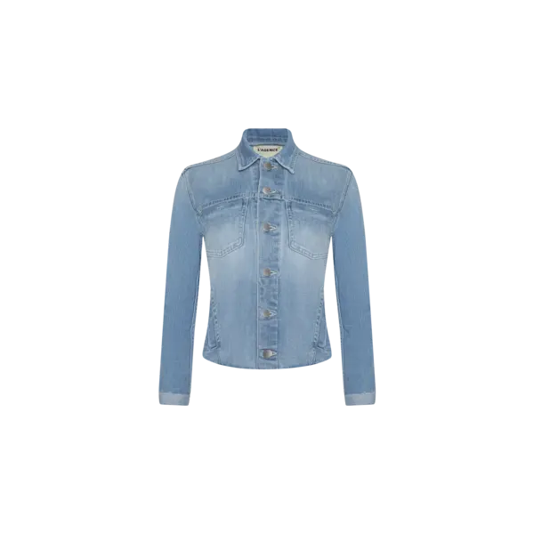 L'Agence Janelle Jean Jacket In Light Vintage Wash - Bayridge