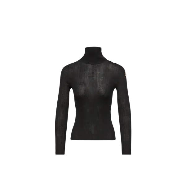 Moncler Ribbed Turtleneck Jumper - Black