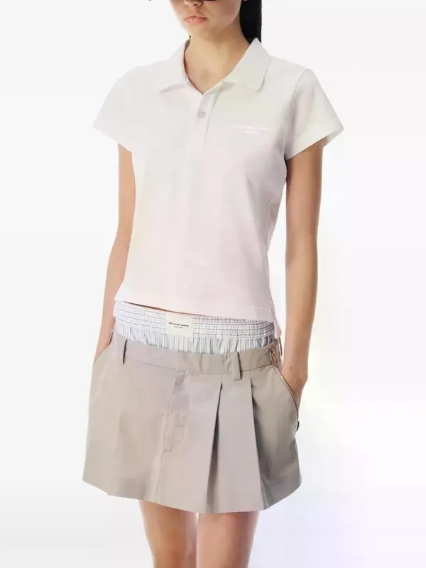 Alexander Wang Crystal Embellishment Polo Top