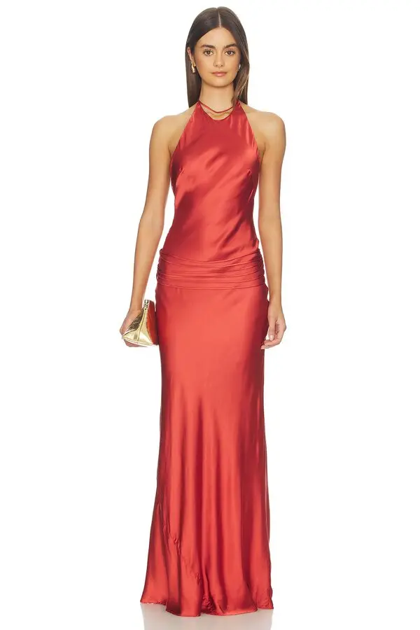 Bec & Bridge Quentin Racer Maxi Dress - Paprika