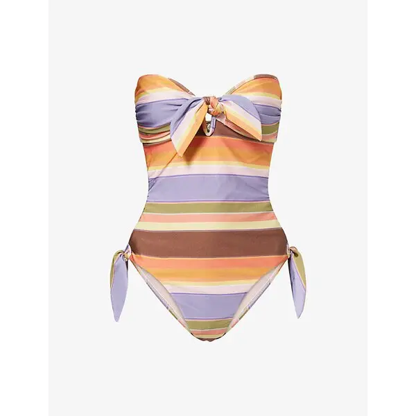 Zimmermann Solstice Scarf Tie Swimsuit - Multi