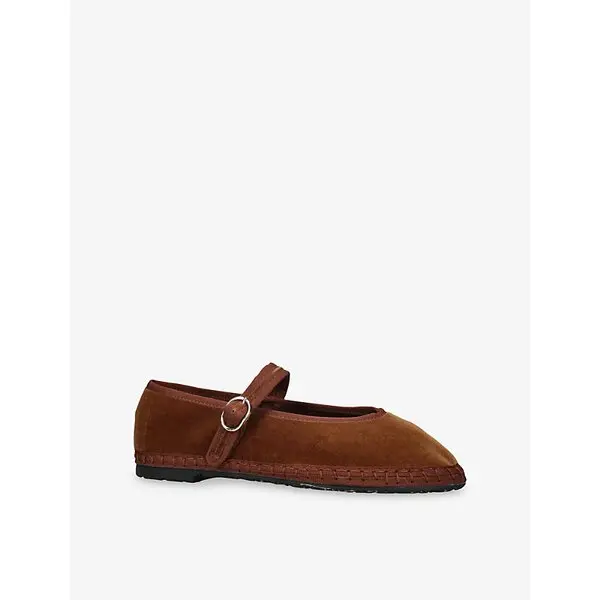 FLABELUS Pierre Cotton-velvet Ballet Flats