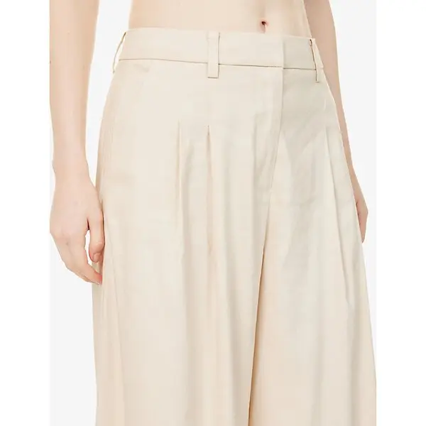 Simkhai Ramsey Pleated Linen-blend Trousers