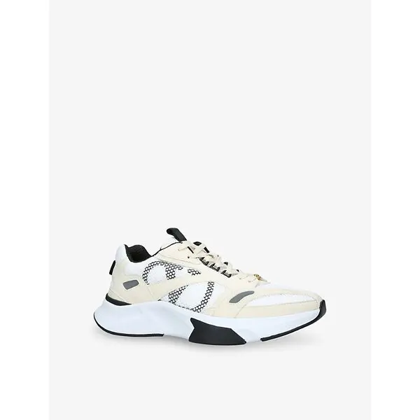 Valentino Garavani Demivee Mesh And Suede Trainers - White/comb