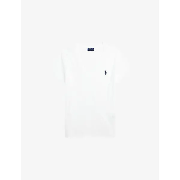 Polo Ralph Lauren Logo-embroidered Short-sleeve Cotton T-shirt - White