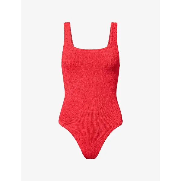 Hunza G Square Neck Swimsuit - Red