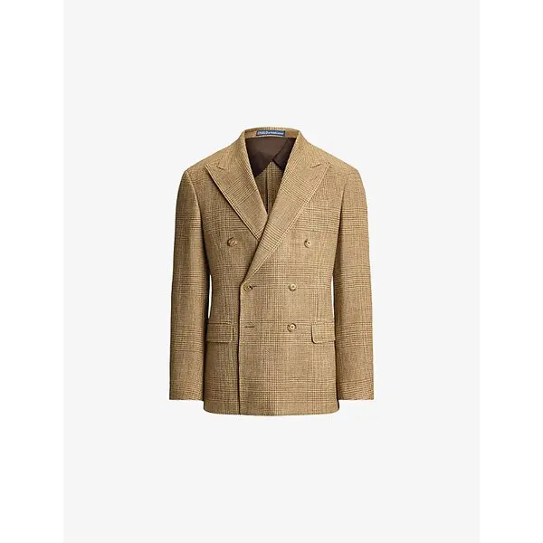 Polo Ralph Lauren Peak-lapel Double-breasted Wool Blazer - Brown/tan