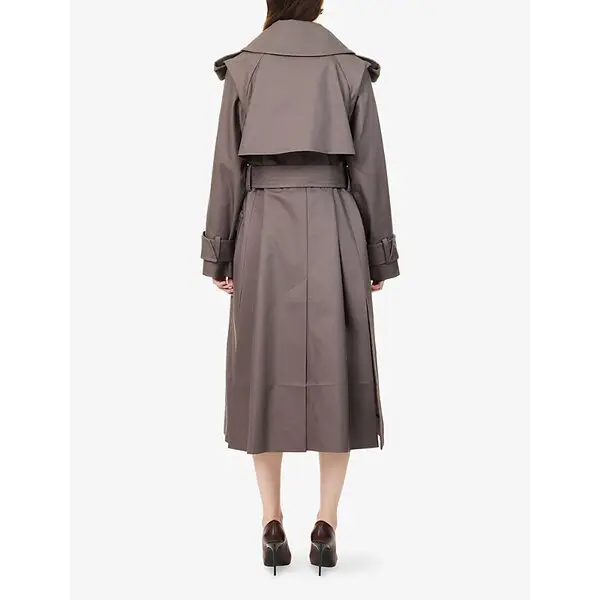 Victoria Beckham Belted Cotton Trench Coat