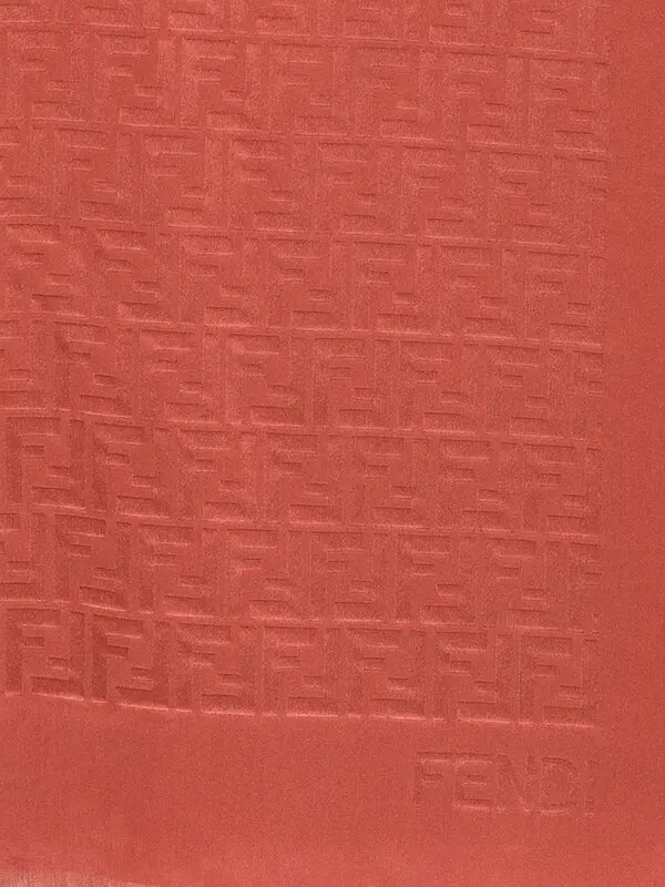 Fendi Silk Stole Ff Rust Color - Red