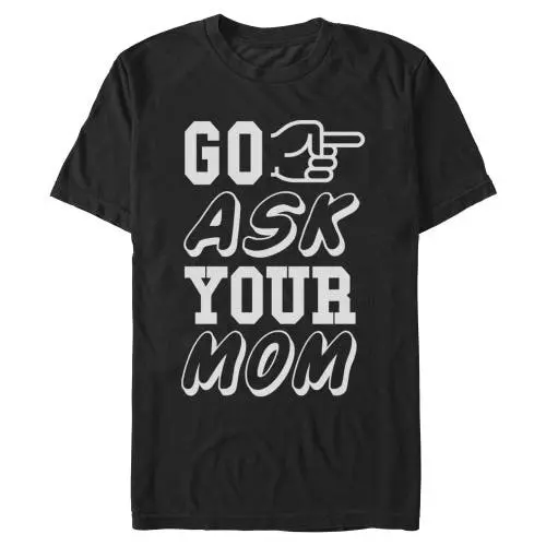 LOST GODS Go Ask Mom Graphic T-shirt - Black
