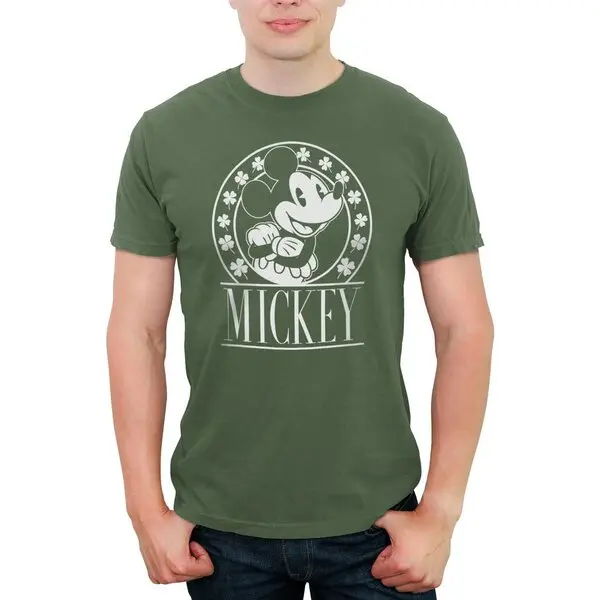 MICKEY & FRIENDS St. Patrick's Day Shamrock Circle Graphic T-shirt