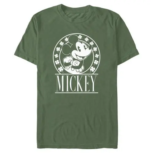MICKEY & FRIENDS St. Patrick's Day Shamrock Circle Graphic T-shirt