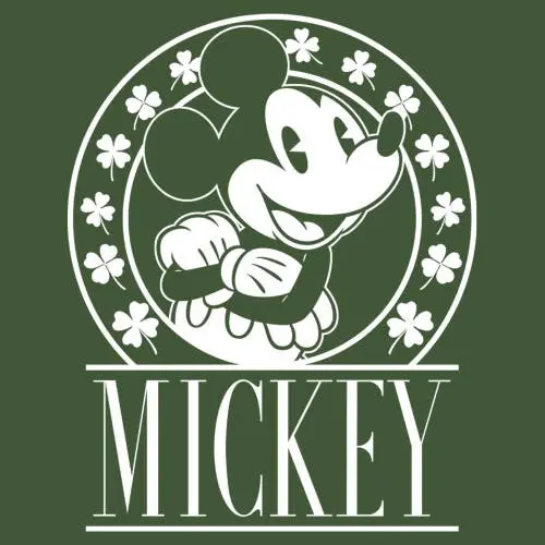 MICKEY & FRIENDS St. Patrick's Day Shamrock Circle Graphic T-shirt