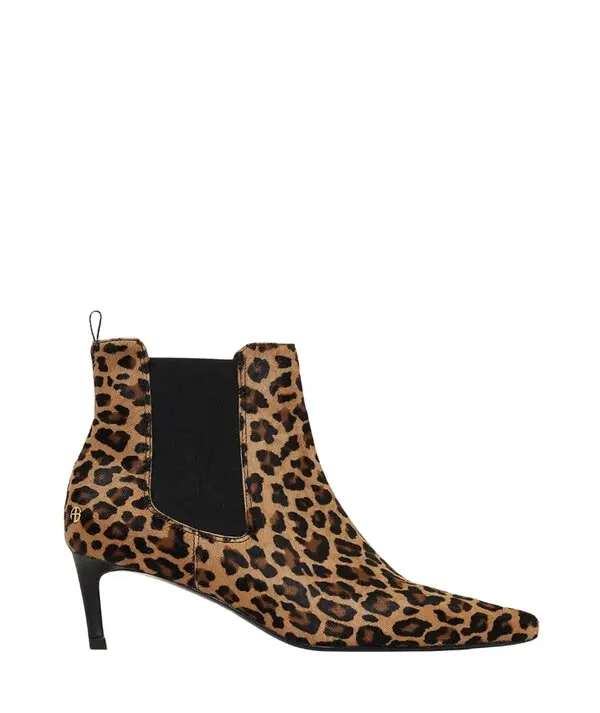 ANINE BING Stevie Calf Hair Ankle Boots - Leopard