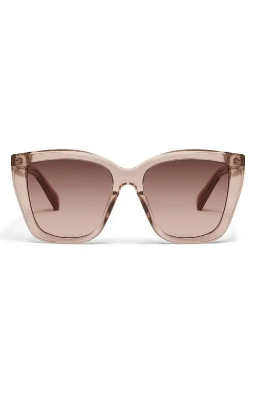 Quay See Ya 56mm Gradient Square Sunglasses - Doe/brown Fawn