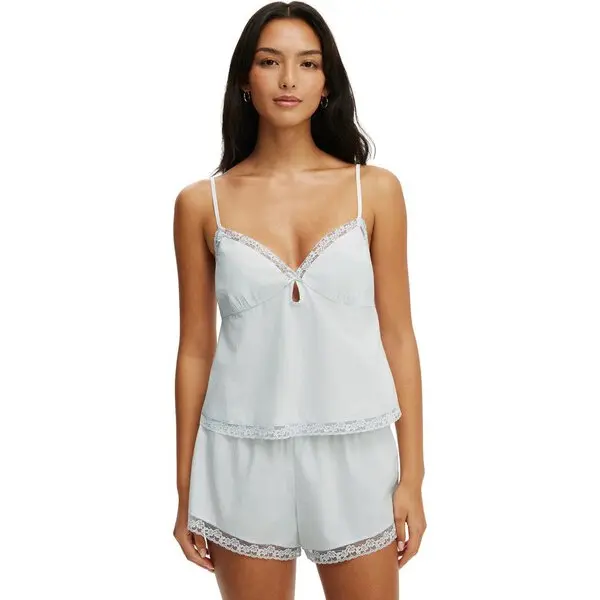 Cotton:on Cotton Soft Keyhole Cami - Cloud Blue