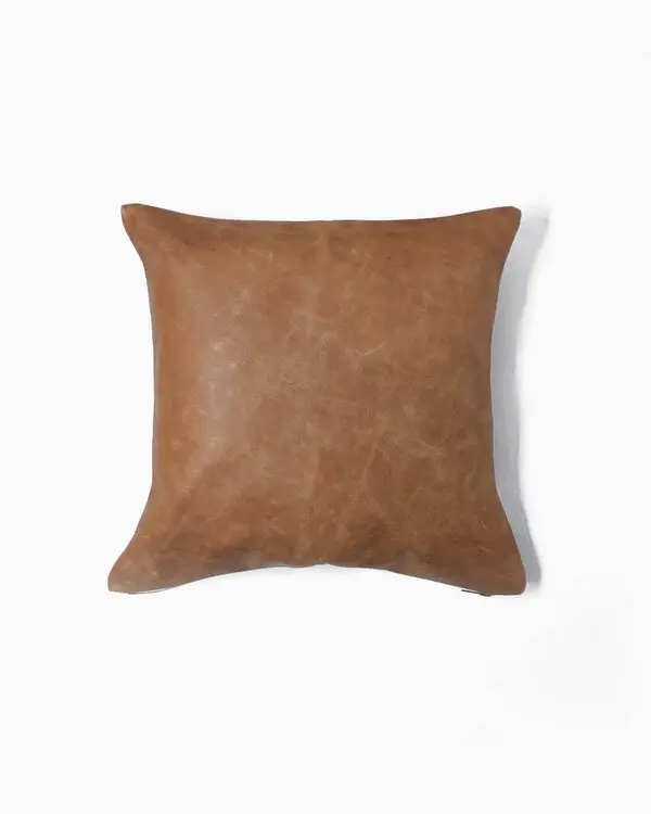 Quince Luxe Leather Pillow Cover - Coco