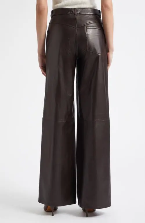 Nour Hammour Coda Wide Leg Leather Pants
