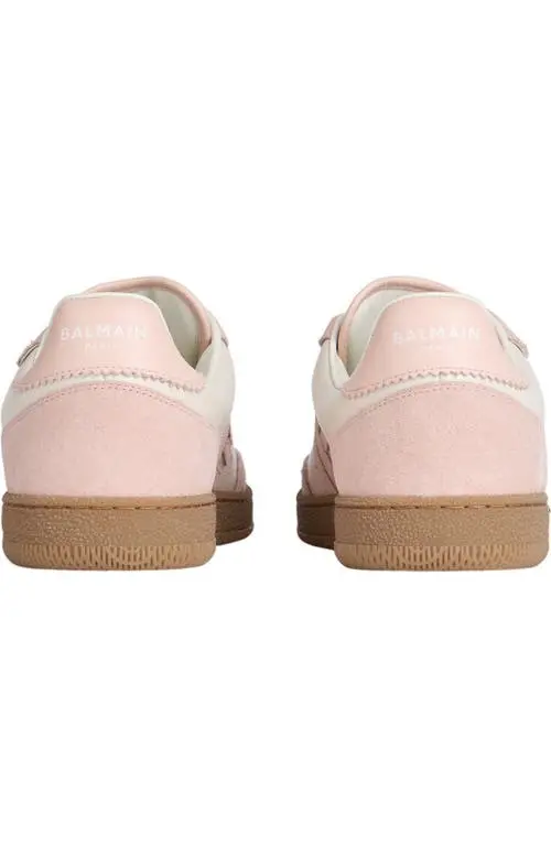 Balmain Swan Trainers In Smooth Leather And Suede - Multicolor