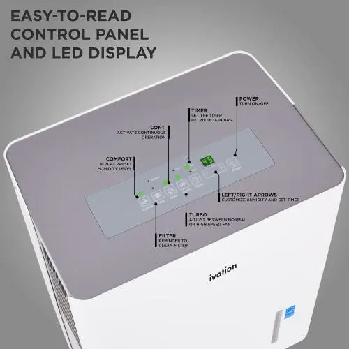 IVATION Energy Star Dehumidifier With Hose Connector