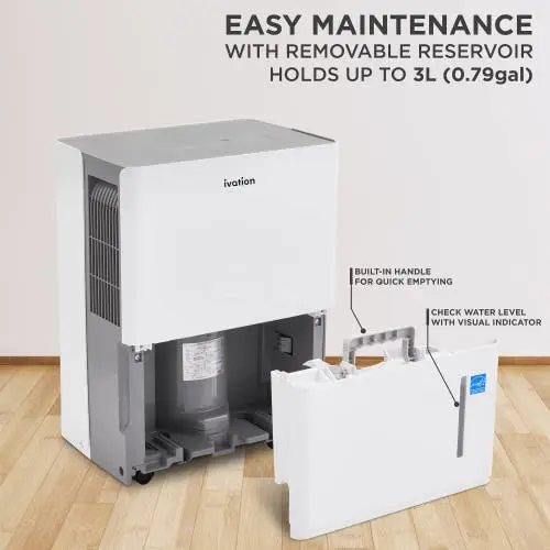IVATION Energy Star Dehumidifier With Hose Connector