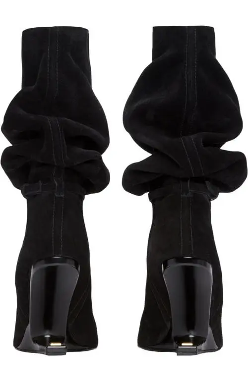 Balmain No Wedge Suede Ankle Boots With Tassel