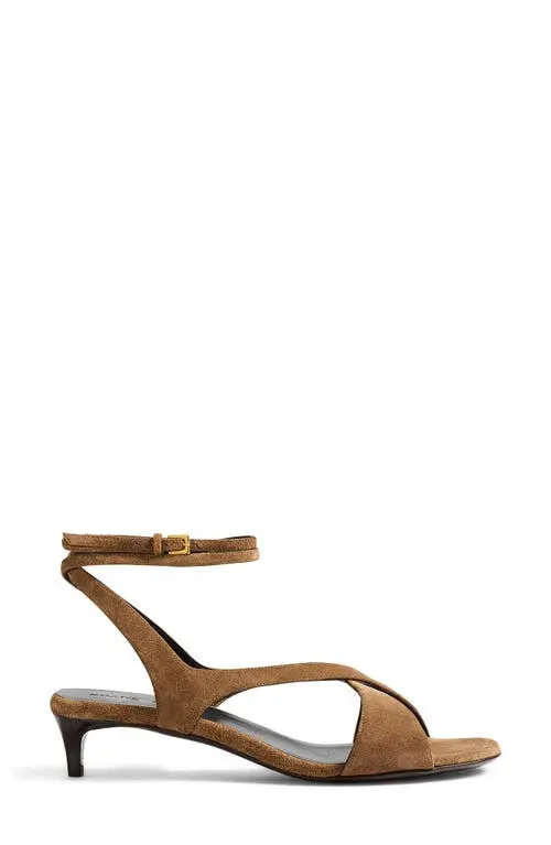 Khaite Liria Suede Ankle Strap Sandal