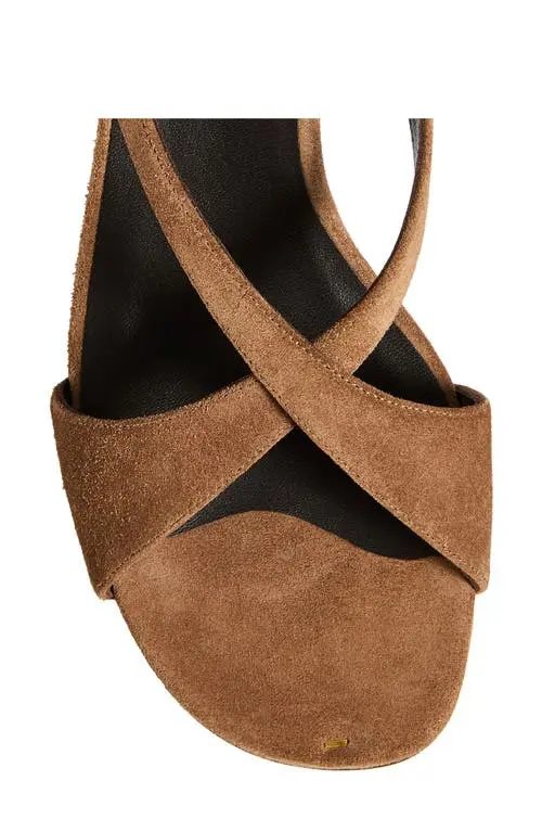 Khaite Liria Suede Ankle Strap Sandal