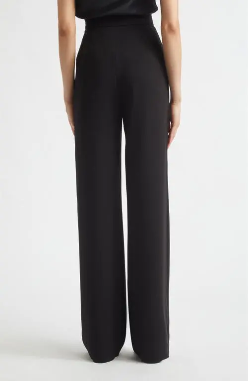 Max Mara High Waist Straight Leg Cady Trousers